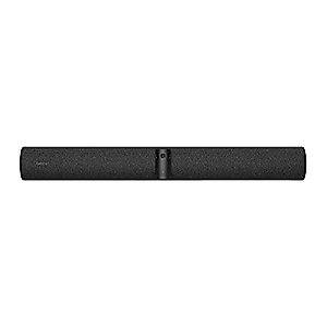 Jabra PanaCast 50 Panoramic 4K Video Bar - Conference Camera for Small & Medium Rooms with 180 Degree Field of View & 8 Microphones - UK Power Supply - Black
