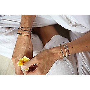 BALIPURA - Protection Aura Bracelet for Women - 2mm SMALL (TINY) BEADS Gemstones, Crystals, Black Tourmaline, Citrine, Quartz, 925 Solid Silver Beads - Spiritual Beaded Keep Bad Spirits Away