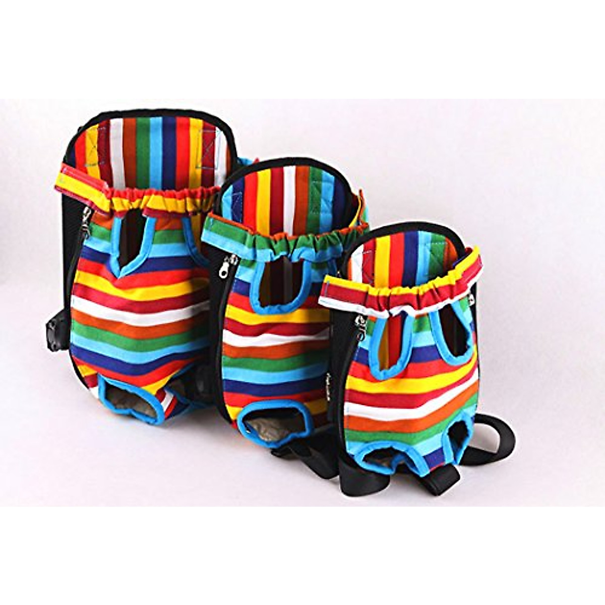 XIAOYU Pet Carrier Backpack, Adjustable, Hands-Free, Legs Out and Breathable Pet Dog Cat Front Carrier Backpack for Walking, Hiking, Biking Travel, Outdoor and Motorcycle, Multicolor, S