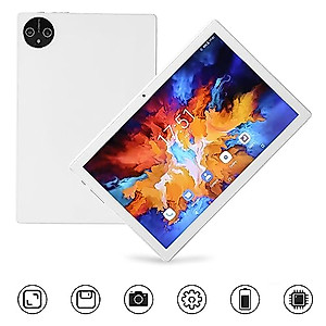 MAVIS LAVEN Gaming Tablet, US Plug 100-240V Support GPS FM 12GB 256GB 10.1 Inch Tablet Octa Core CPU Dual Speakers for Travel (US Plug)
