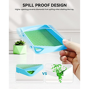 ARTDOT 10-Piece Interlocking Diamond Art Trays Kits for Adults, Stackable Diamond Painting Accessories and Tools