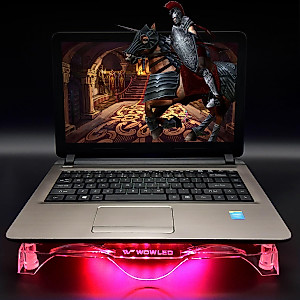 WFPOWER Cooling Fan for PS4, USB RGB LED Backlight, Multi-Color LED Light Cooler Stand, Gaming Mood Lights Pad, Compatible with Xbox, PS4 Pro, PS4 Slim, Consoles, Notebook, Laptop