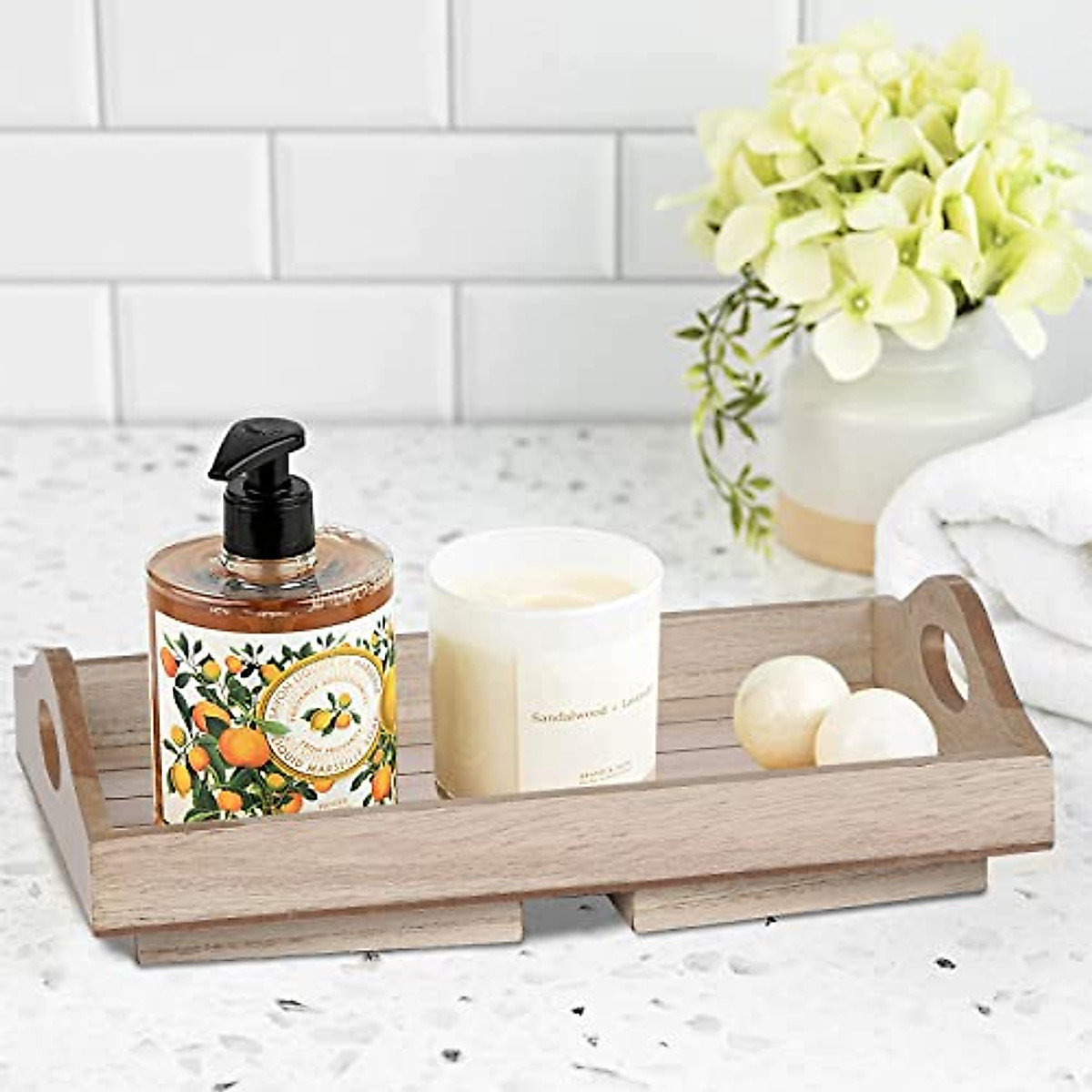 TRSPCWR 2 Pack Bed Tray Table Breakfast Trays with Foldable Legs, Wood Food Dinner Serving Tray for Bedroom, Hospital, Home, Used As Laptop Desk Snack Tray