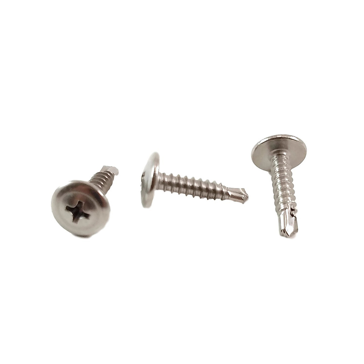 410 Stainless #8 x 3/4" Wafer Head Philips Self Drilling Sheet Metal Tek Screws, (1/2" to 1-5/8" Length in Listing), 100 Pieces, Modified Truss Head Self Driller (#8 x 3/4 inch)