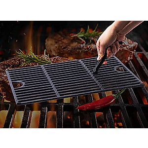 DELSbbq Cast Iron Barbecue Universal Grid Lifter, 8 inch Long hot Surfaces handling Lifter Gripper for Most Charcoal Grills and Gas Grills