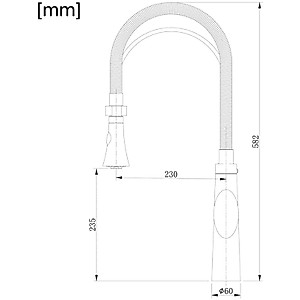 Bathtub Faucet Kitchen Mixer Tap, Kitchen Sink Tap with can Move Dual Function Sprayer, Solid Brass Monobloc Kitchen Faucet, Single Lever Sink Tap for Kitchen