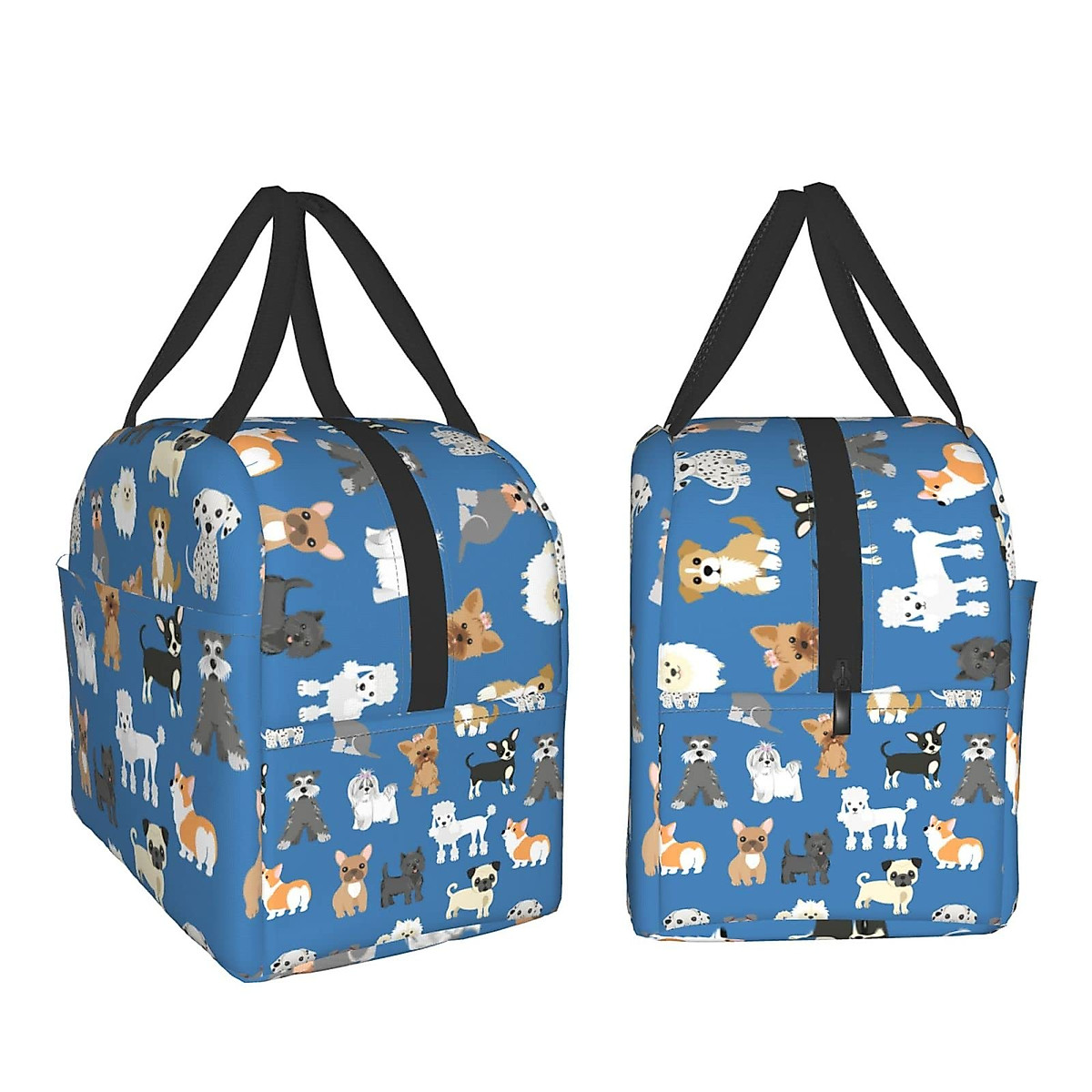 Wyehjut Dog Lunch Box Kids Insulated Puppy Lunch Bag Reusable Animal Lunchbox Tote Bags for Teens Girls Boys Women School Office Travel