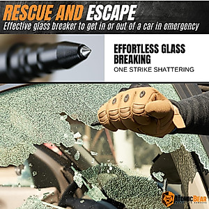 The Atomic Bear Tactical Pen - Pen With Window Breaker - Used in Police and Military Gear - Ballpoint Pens with Free 2nd ink refill