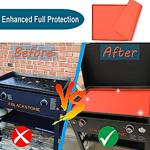 28" Silicone Mat for Blackstone Griddle Top, 100% Silicone Protective Mat Cover for Blackstone, Heavy Duty/Non Stick/Reusable Food-grade Silicone Grill Mat Protect Your Griddle from Dirt & Rust