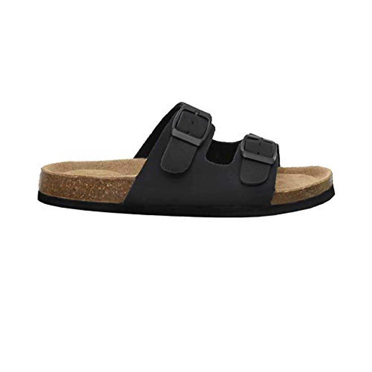 CUSHIONAIRE Kid's Lane JR Cork footbed Sandal with +Comfort, BLACK 12