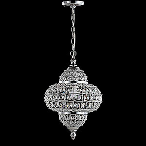 JONATHAN Y JYL6111A Juliette 12" Crystal/Metal LED Chandelier Pendant Chandelier Pendant Glam Contemporary Transitional Dimmable Dining Room Living Room Kitchen Foyer Bedroom Hallway