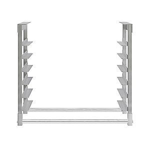 AmGood Table-Mounted Aluminum Bun Pan Rack for 30" Wide Work Tables - 6 Pan Capacity