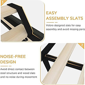 wOod-it Queen Platform Bed Frame with Headboard, Upholstered Bed Frame with Wingback, No Box Spring Needed, Easy Assembly Solid Wooden Slats, Noise-Free, Dark Gray