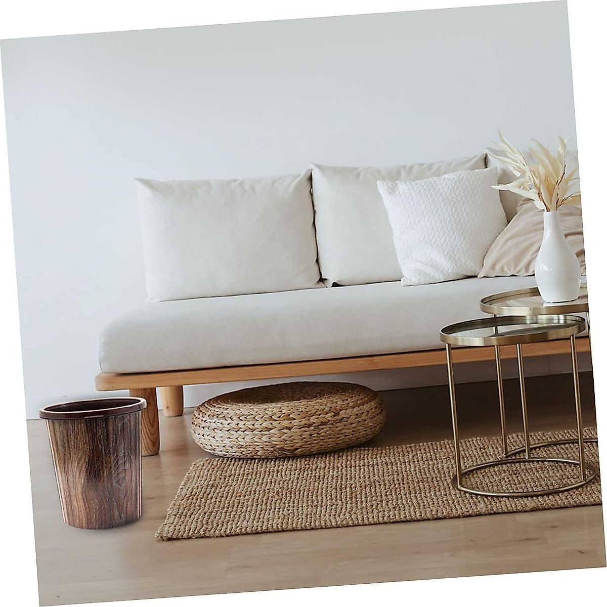 NALsa 1pc Retro Trash Can Trash Can Small Trash Can Office Trash Can Plastic Trash Can Mini Trash Can Bathroom Waste Storage Trash Can Household Trash Can