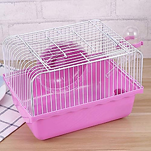 MJWDP Hamster Cage Travel Carry Rat Cage Small Pets Supplies Hamster Toy Accessories
