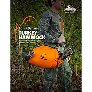Peregrine Field Gear Hunting Long Beard Turkey Hammock Carrier Holder with Non-Slip Neoprene Shoulder Pad - Orange