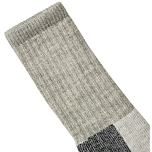 Thorlos Unisex KLT Hiking Thick Padded Crew Sock, Grey, XLarge