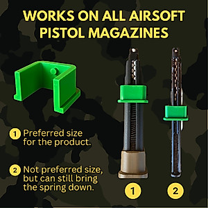 Airsoft Speed Loader for Pistol Magazines Quick and Easy Reload (Green)