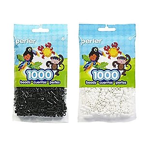 Perler Bead Bag, Bundle of Black and White