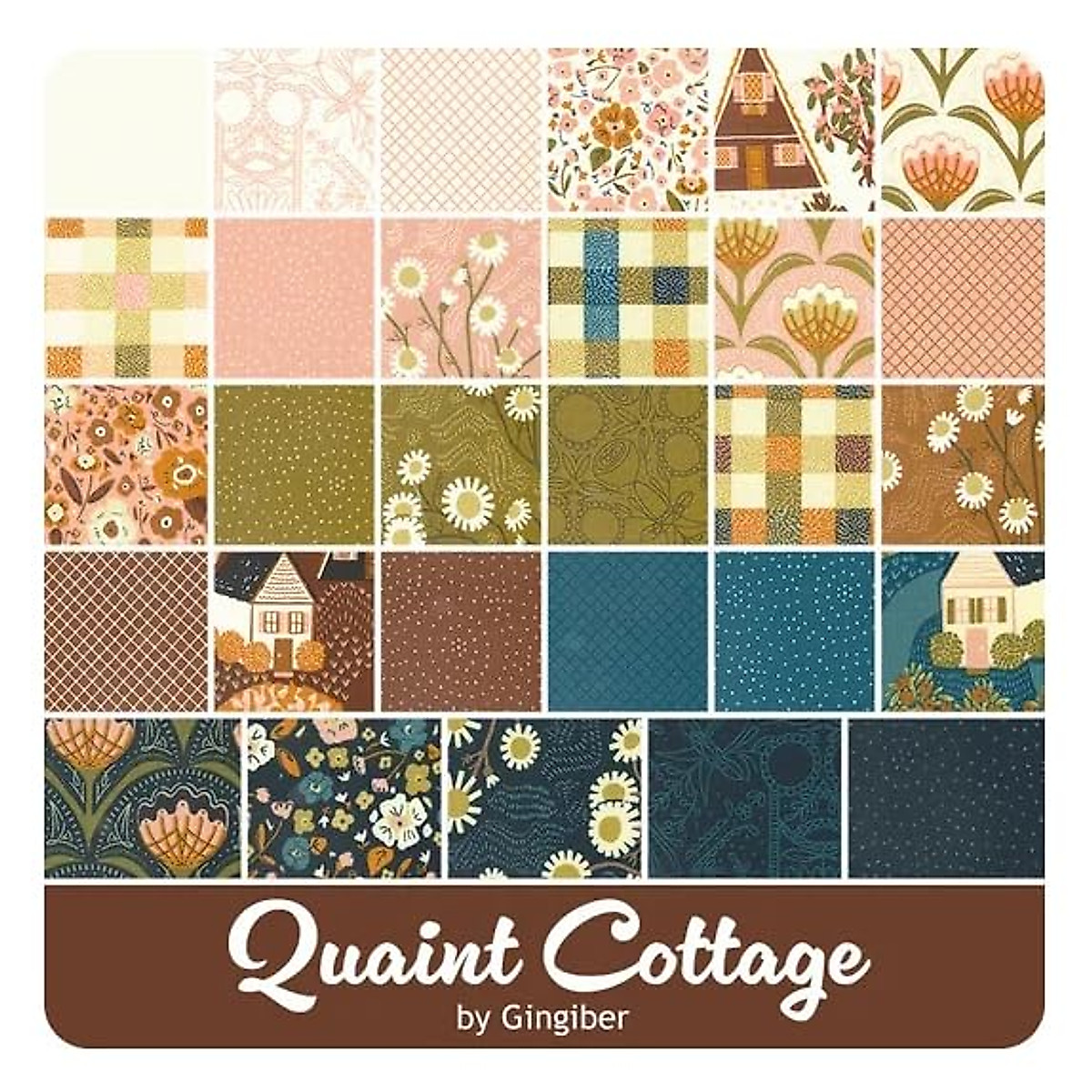 Quaint Cottage Layer Cake®, 42-10" Precut Fabric Quilt Squares by Gingiber