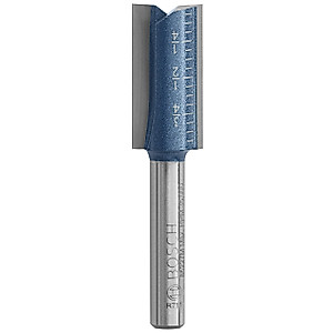 BOSCH 85227MC 1/2 In. x 1 In. Carbide-Tipped Double-Flute Straight Router Bit