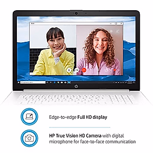 HP 17 Business Laptop Computer, 11th Gen Intel Core i3-1115G4, 17" FHD Display, Windows 11 Pro, 16GB RAM, 512GB SSD, Wi-Fi, Bluetooth, Webcam, HDMI, 32GB Durlyfish USB Card