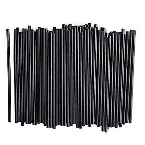 GREENPRINT 2000 Pack Black Agave Fiber Cocktail Straws Alternative to Plastic Straws & Paper Straws, Plant Based (Agave 5.75-inch)