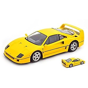 Scale Model Compatible with Ferrari F40 1987 Yellow 1:18 KK Scale KKDC180692
