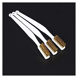 3D Printer Tool Copper Wire Toothbrush Copper Brush Handle for Nozzle Heater Block Hotend Cleaning Hot Bed Parts liuqiangmeiguo (Size : 3pc)