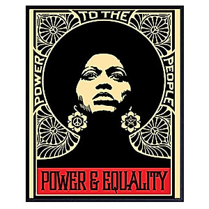African American Wall Art & Decor - Black Culture - Power to The People - Black Art - Black Pride Poster - Black Lives Matter Sign - Gifts for African American Women, Men, Girl, Boy - Classroom Decor