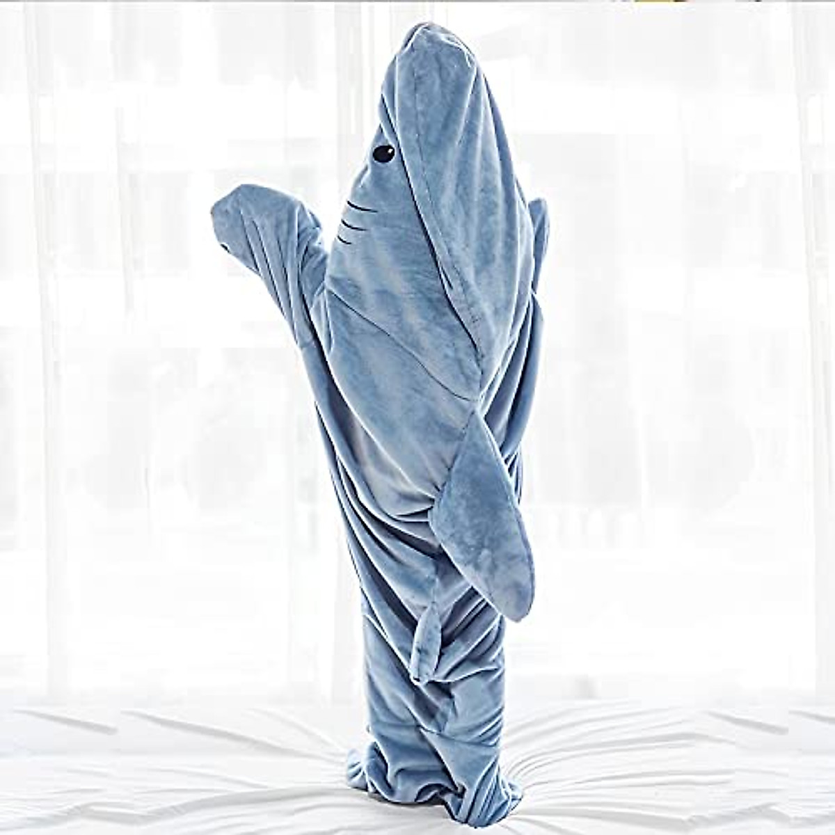 Giroayus Shark Blanket - Shark Blanket Adult, Shark Onesie Blanket, Shark Blanket Hoodie Wearable. (Shark Blanket, 75inX35.5in (L))