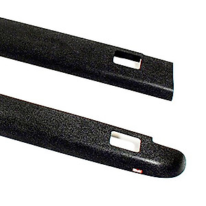 Wade 72-41401 Truck Bed Rail Caps Black Smooth Finish with Stake Holes for 1994-2001 Dodge Ram 1500 2500 3500 with 8ft bed (Set of 2)