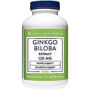 Ginkgo Biloba Extract a" Memory Support a" 120 MG (240 Vegetable Capsules)