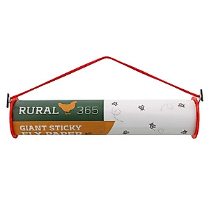 Ruralty Fly Tape Trap - 30ft Horizontal or Vertical Hanging Adhesive Indoor and Outdoor 3pk Insect Fly Trap Ribbon Roll