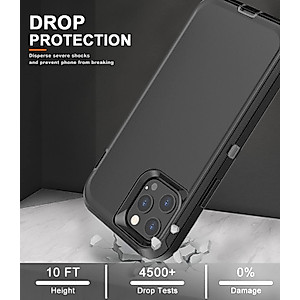Protebox for iPhone 13 Pro Max Case, [Shockproof/Dust-Proof] Heavy Duty Protection Cover Case for iPhone 13 Pro Max 6.7 inch (Black/Gray)