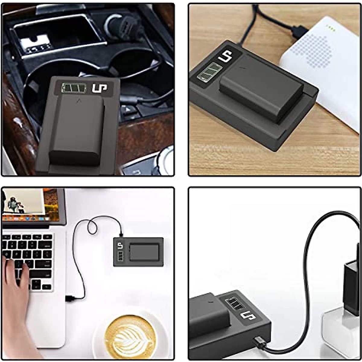 NP-FW50 Battery Charger, LCD Dual Charger Compatible with Sony Alpha A6000, A6400, A6100, A6300, A6500, A5100, A7, A7 II, A7R, A7R II, A7R2, A7S, A7S II, A7S2, A5000, A3000, RX10, NEX-3/5/7 Series