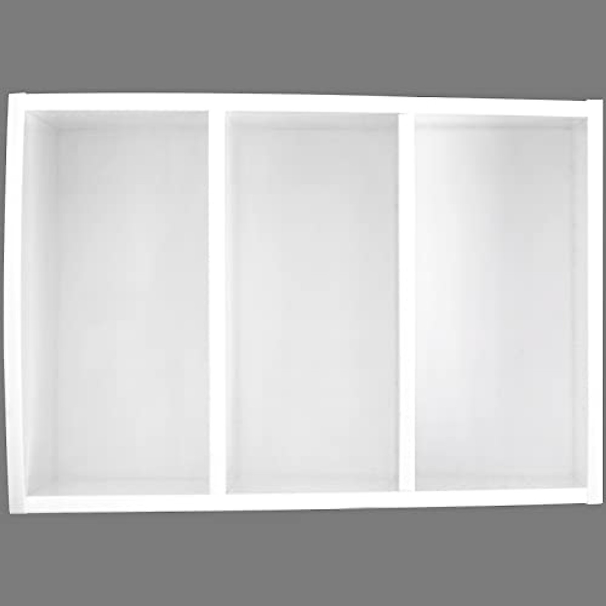 Coloch 3 Pack Plastic Sugar Packet Organizer, 3 Compartments Tea Bag Storage Caddy Divided White Food Spice Packet Holder Bin for Kitchen Pantry, Cabinet, Countertop, Snack Bar, 4.7x3x3.5 Inch