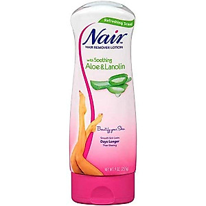 Nair Hair Aloe & Lanolin Hair Removal Lotion with Soothing Aloe & Lanolin, 9 Ounce