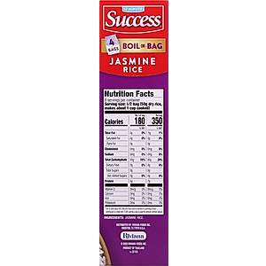 Success Boil-in-Bag Rice, Thai Jasmine Rice, Quick Rice Meals, 14-Ounce Box