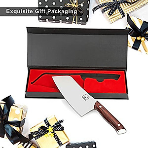 imarku Cleaver Knife, 7-inch Meat Cleaver German High Carbon Stainless Steel Chopping Knife with Ergonomic Handle and Gift Box,Multipurpose Chinese Chef's Knife,Chinese Cleaver for Kitchen&Restaurant