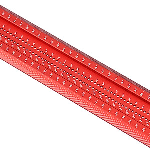 AKNgoes Woodworking Scriber T-Square Ruler 12in with Thoughtful Support Lips, Architect Ruler for Carpenter Work, Layout and Measuring Tools…