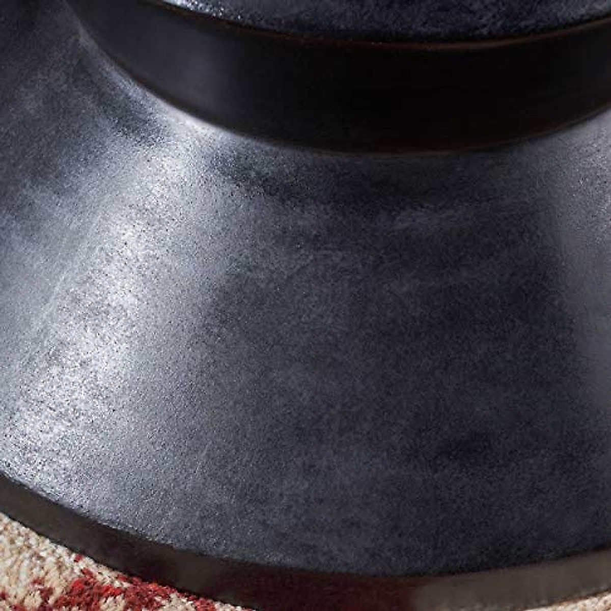 Christopher Knight Home Alfreda Indoor 22" Light-Weight Concrete Side Table, Black