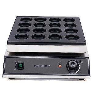 Commercial Nonstick Electric Red Bean Cake Baker Waffle Maker Machine Pancake Cake Maker Machine 16 Holes for Restaurants Kiosks 110V