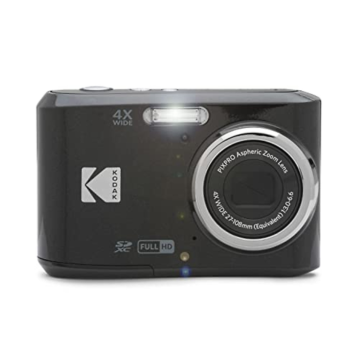 Kodak PIXPRO FZ45 Digital Camera + Black Point & Shoot Camera Case + Transcend 64GB SD Memory Card + Tri-fold Memory Card Wallet + Hi-Speed SD USB Card Reader + More!… (Black)