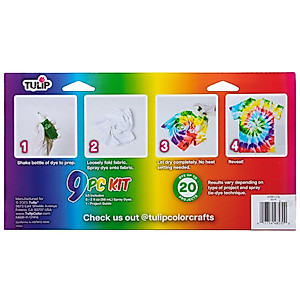 Tulip Rainbow Tie-Dye Kit, Fabric Spray Dye, 8 Vibrant Colors