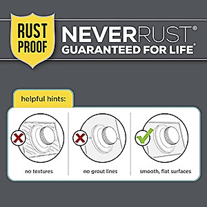 Zenna Home NeverRust PowerGrip Aluminum Suction Corner Basket shower caddy, 1-Shelf