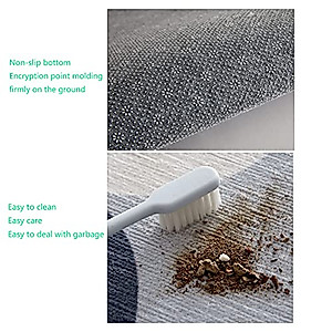 Blue Navy BrownRound Rug Contemporary Modern Formations Lighted Up Guilin China Anti-Slip Office Chair Mat for Carpet Desk Chair Mat for Office Gaming Room Home Decor Diameter 39.3 in