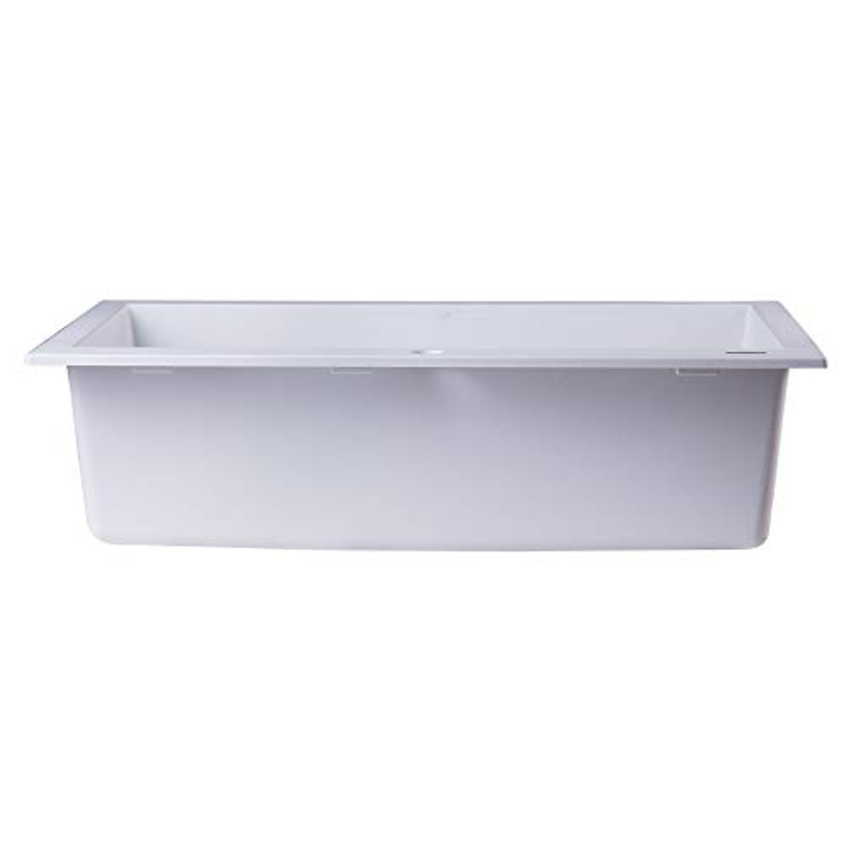 ALFI brand AB3020DI-W Drop-In Single Bowl Granite Composite Kitchen Sink, 30", White