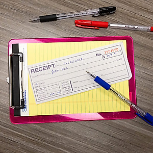 BAZIC Cash Money or Rent Receipt Book, 50 Sets 7 1/2" x 2 3/4" 2-Part Carbonless, White & Canary, Bound Wraparound Cover (50 Sets/Pack), 1-Pack