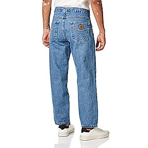 Carhartt Men's Relaxed Fit Heavyweight 5-Pocket Tapered Jean, Stonewash, 36 x 32